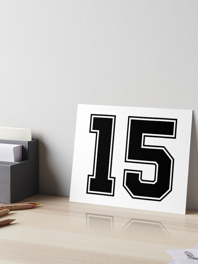 "15 American Football Classic Vintage Sport Jersey Number in black ...