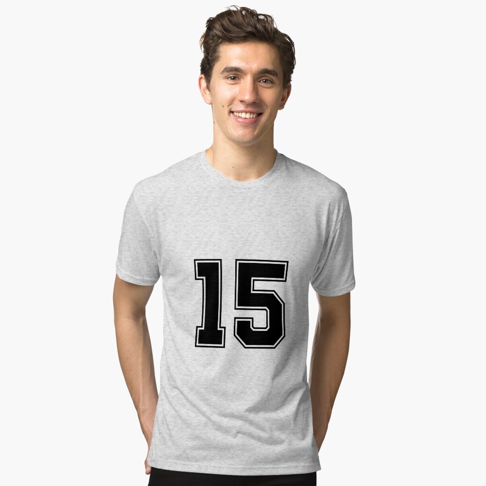 "15 American Football Classic Vintage Sport Jersey Number in black ...