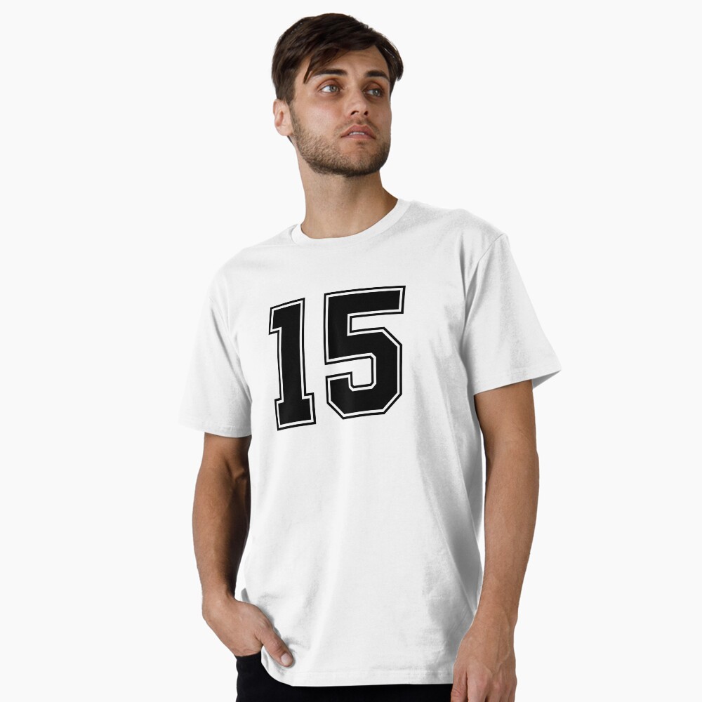 "15 American Football Classic Vintage Sport Jersey Number in black ...