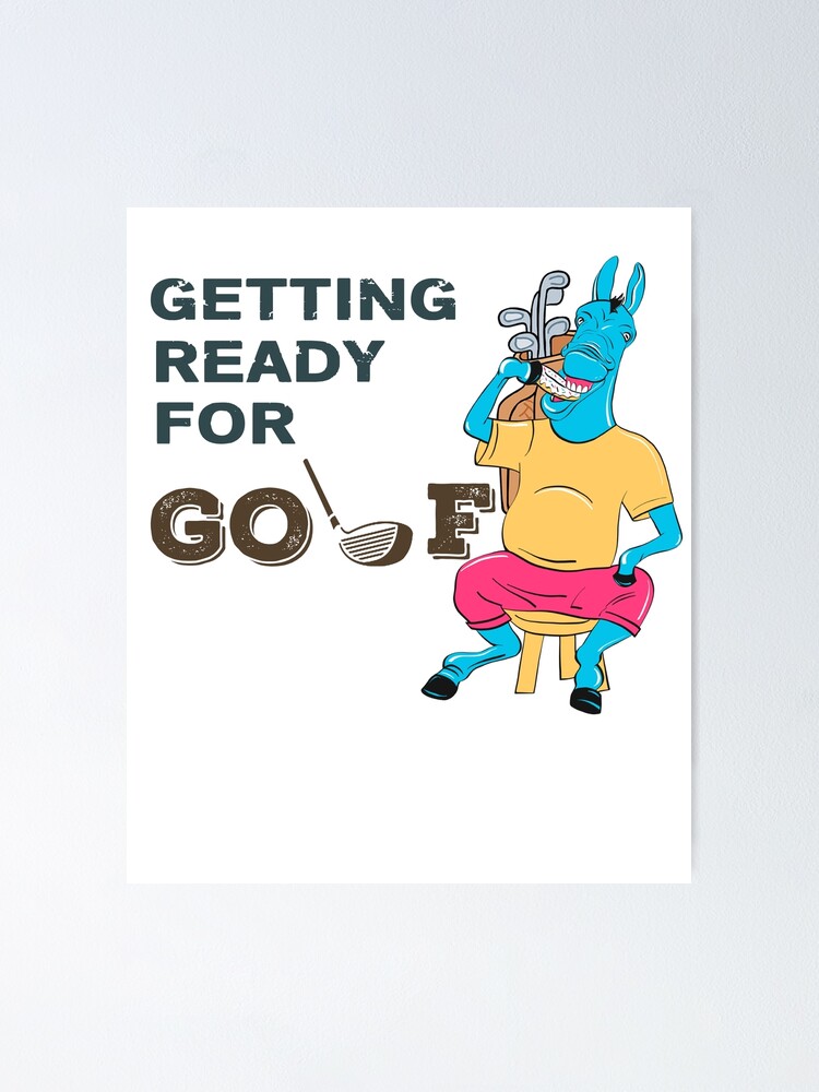 "Golf donkey" Poster by haukepauke | Redbubble