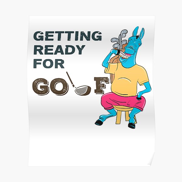 "Golf donkey" Poster by haukepauke | Redbubble
