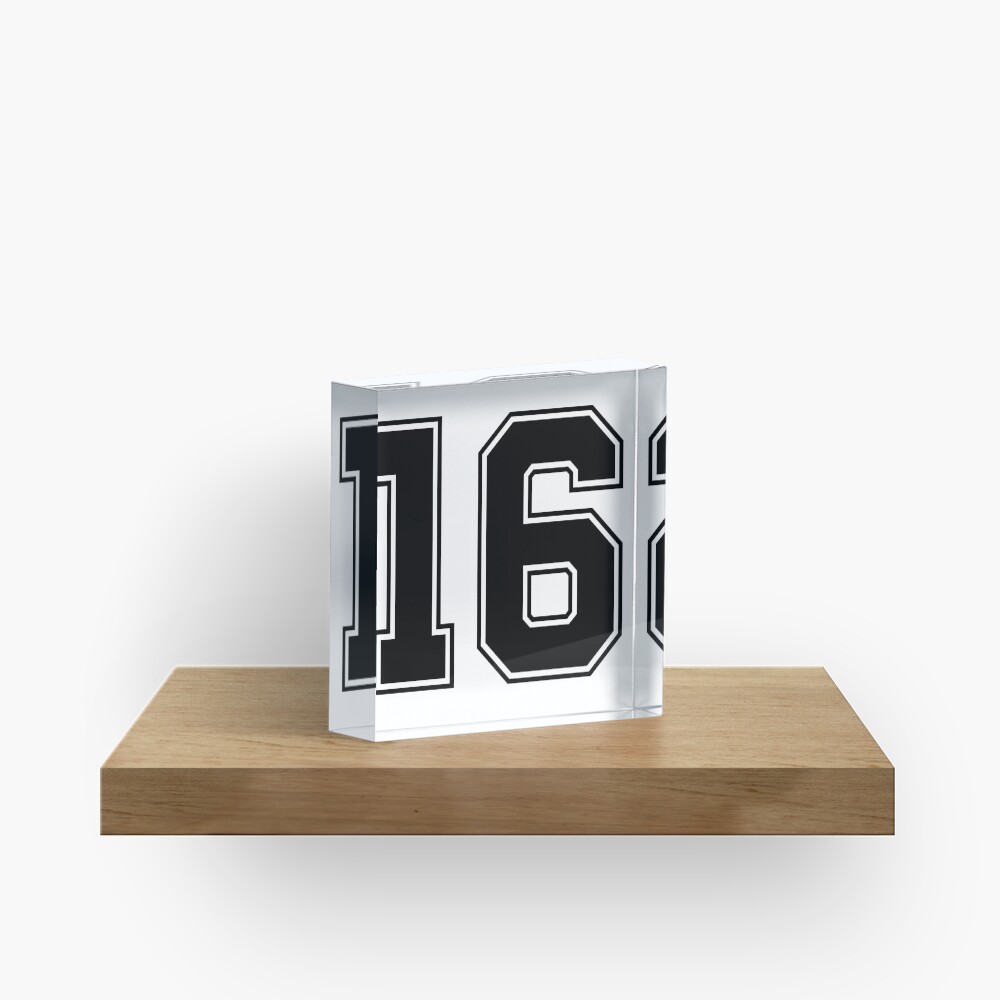 "16 American Football Classic Vintage Sport Jersey Number in black ...