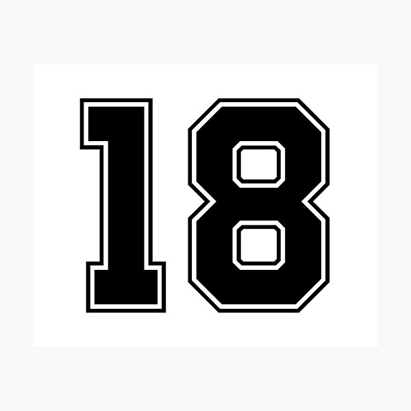 Lámina fotográfica «18 Número clásico de Jersey de deporte clásico de ...