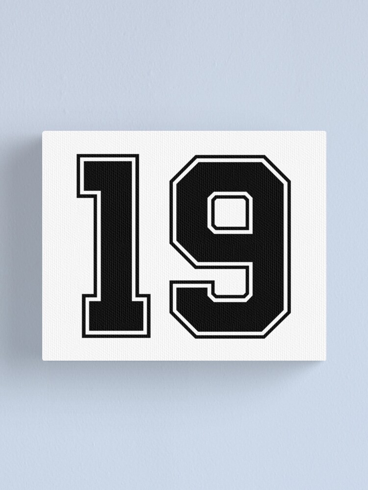"19 American Football Classic Vintage Sport Jersey Number in black ...