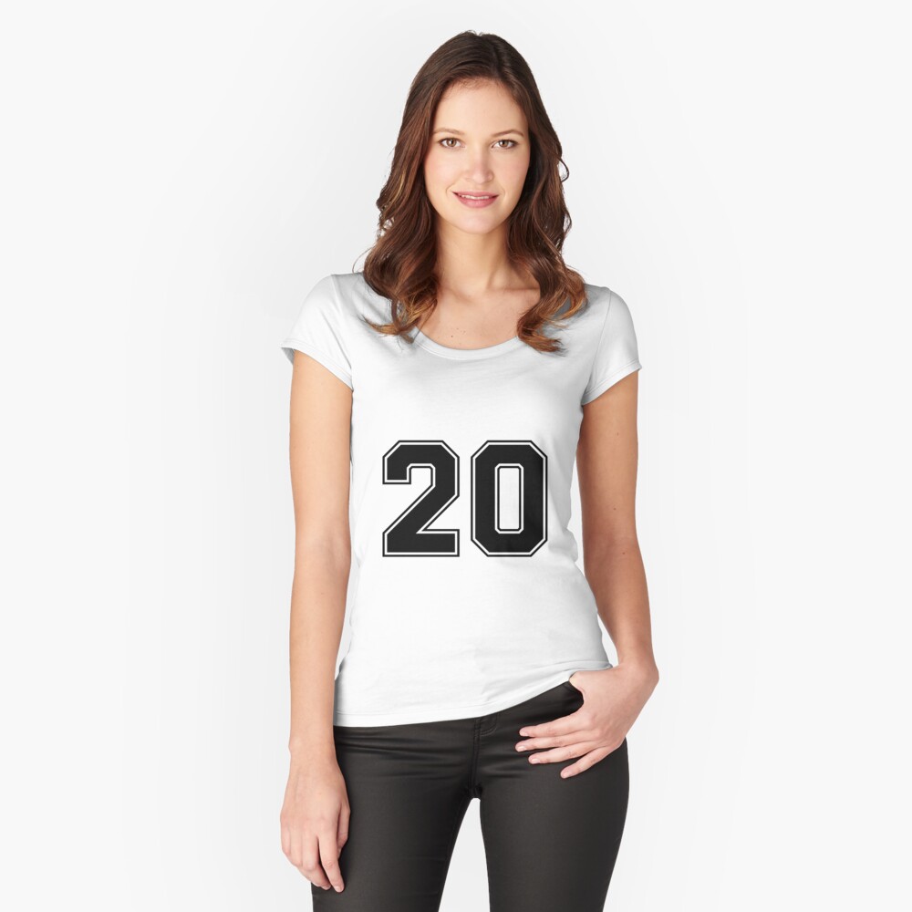 "20 American Football Classic Vintage Sport Jersey Number in black ...