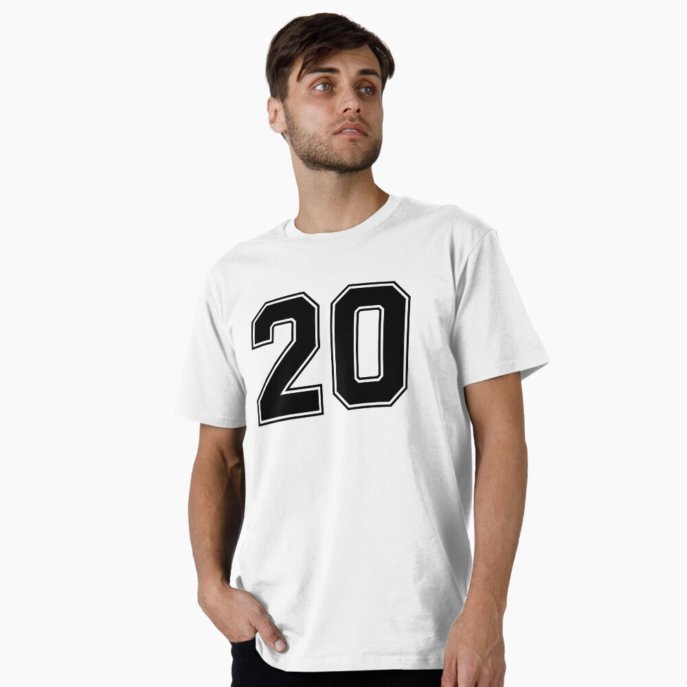 "20 American Football Classic Vintage Sport Jersey Number in black ...