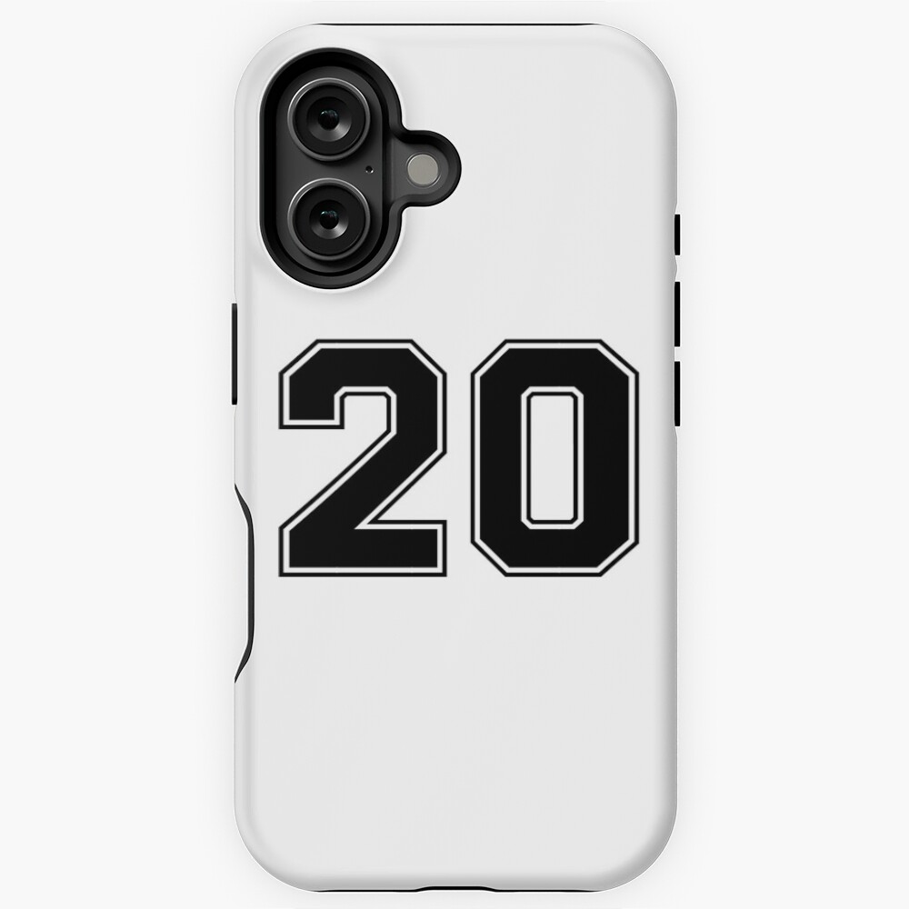 "20 American Football Classic Vintage Sport Jersey Number in black ...