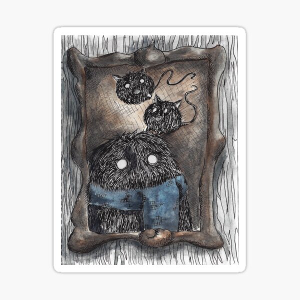 "Scruffle portrait (repeat pattern)" Sticker for Sale by ...