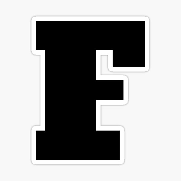 "Alphabet F (Uppercase letter f), Letter F" Sticker by marosharaf ...