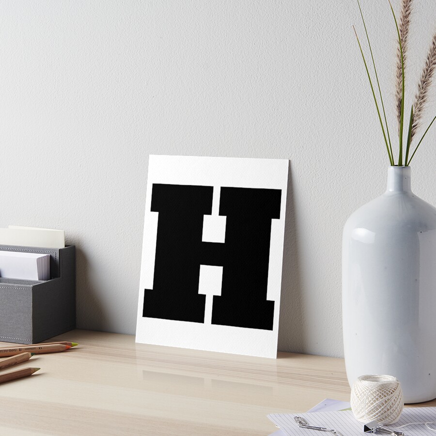 "Alphabet H (Uppercase letter h), Letter H" Art Board Print for Sale by ...