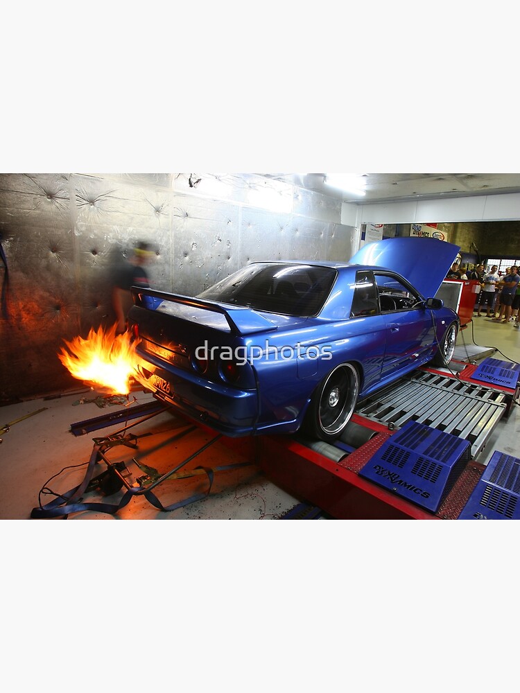 "R32 Dyno Flames" Poster for Sale by dragphotos | Redbubble