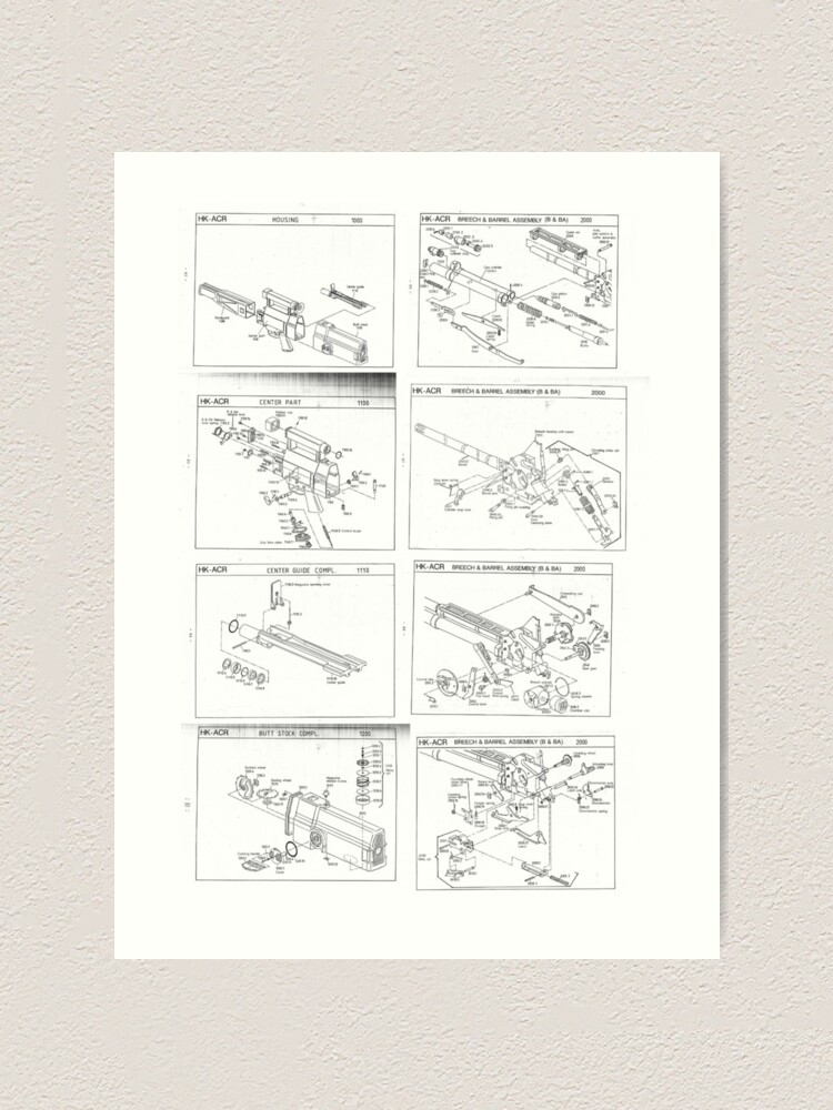"HK G11 ACR Blueprint" Art Print for Sale by RagsPete | Redbubble