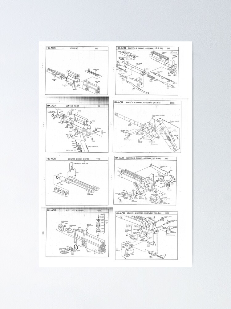 "HK G11 ACR Blueprint" Poster for Sale by RagsPete | Redbubble