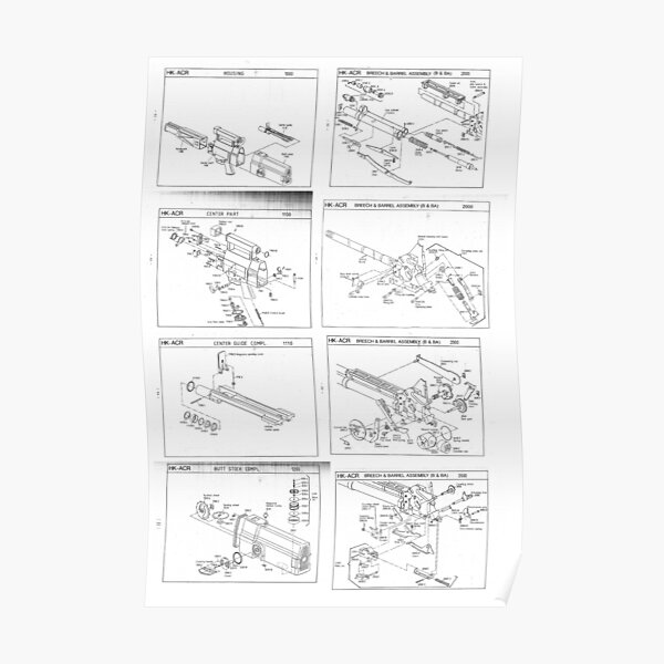 "HK G11 ACR Blueprint" Poster for Sale by RagsPete | Redbubble