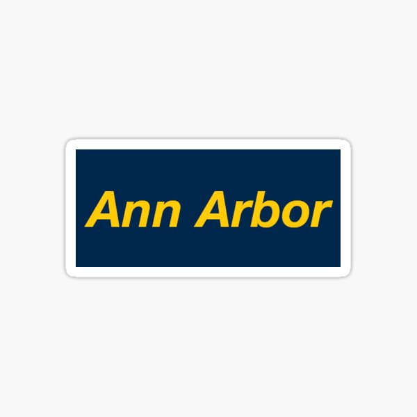 "Ann Arbor" Sticker for Sale by trendystickers | Redbubble