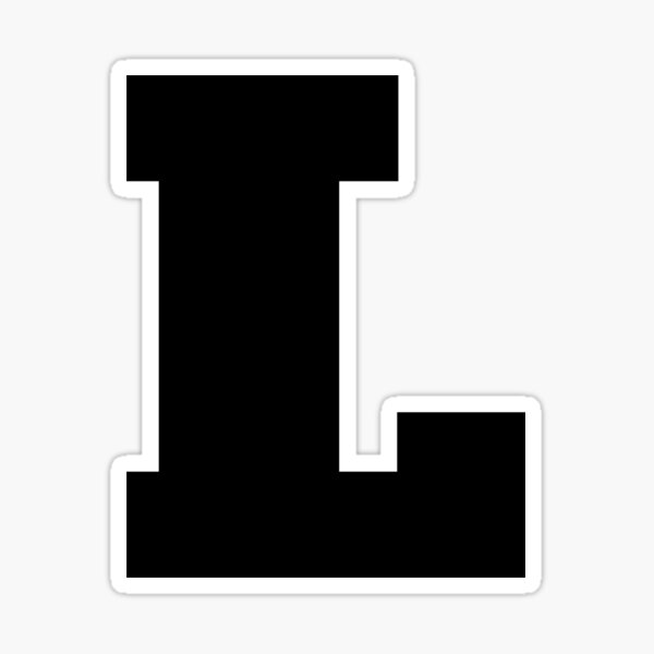 Pegatina for Sale con la obra «Alfabeto L (letra mayúscula l), letra L ...