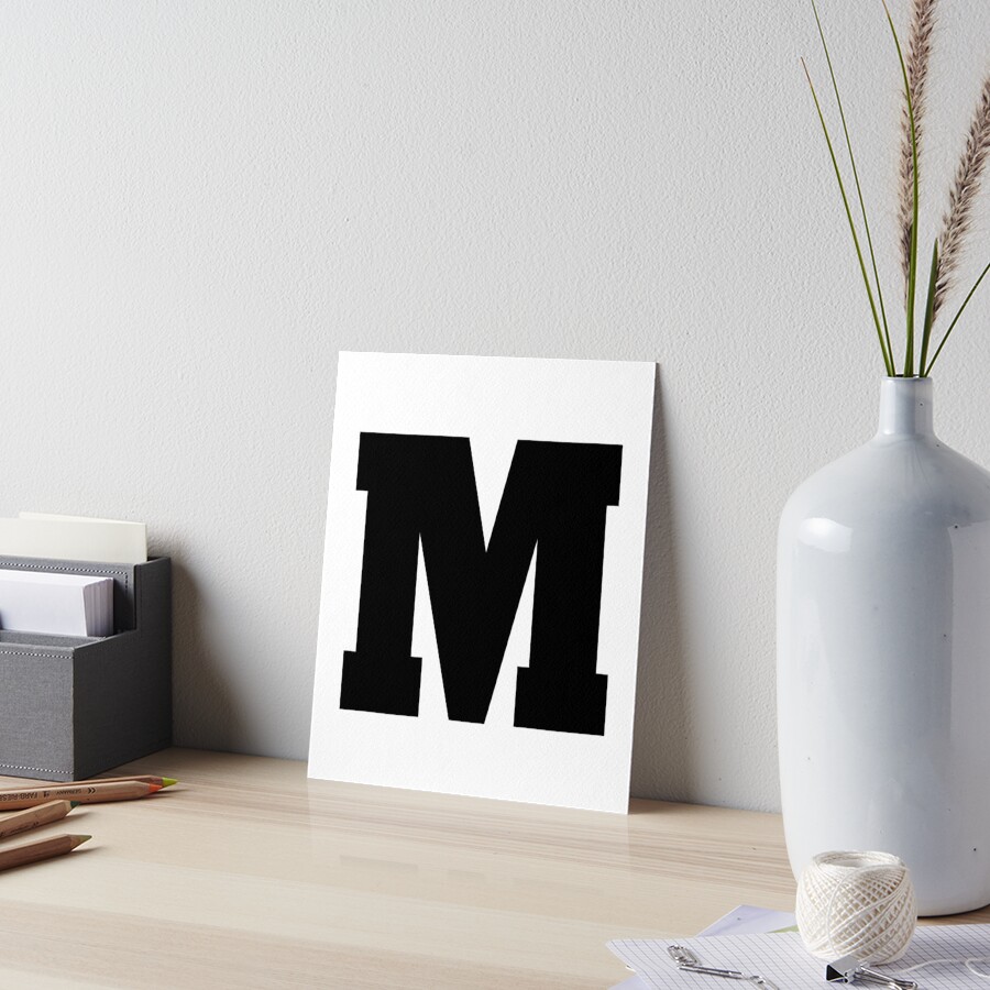 "Alphabet M (Uppercase letter m), Letter M" Art Board Print for Sale by ...