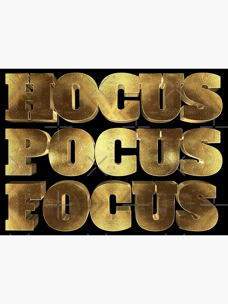 Póster «Tipografía Hocus Pocus Focus Golden Wizard» de Under-TheTable ...