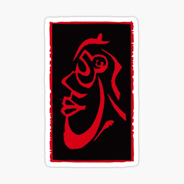 Pegatina «Xilografía» de zeech | Redbubble