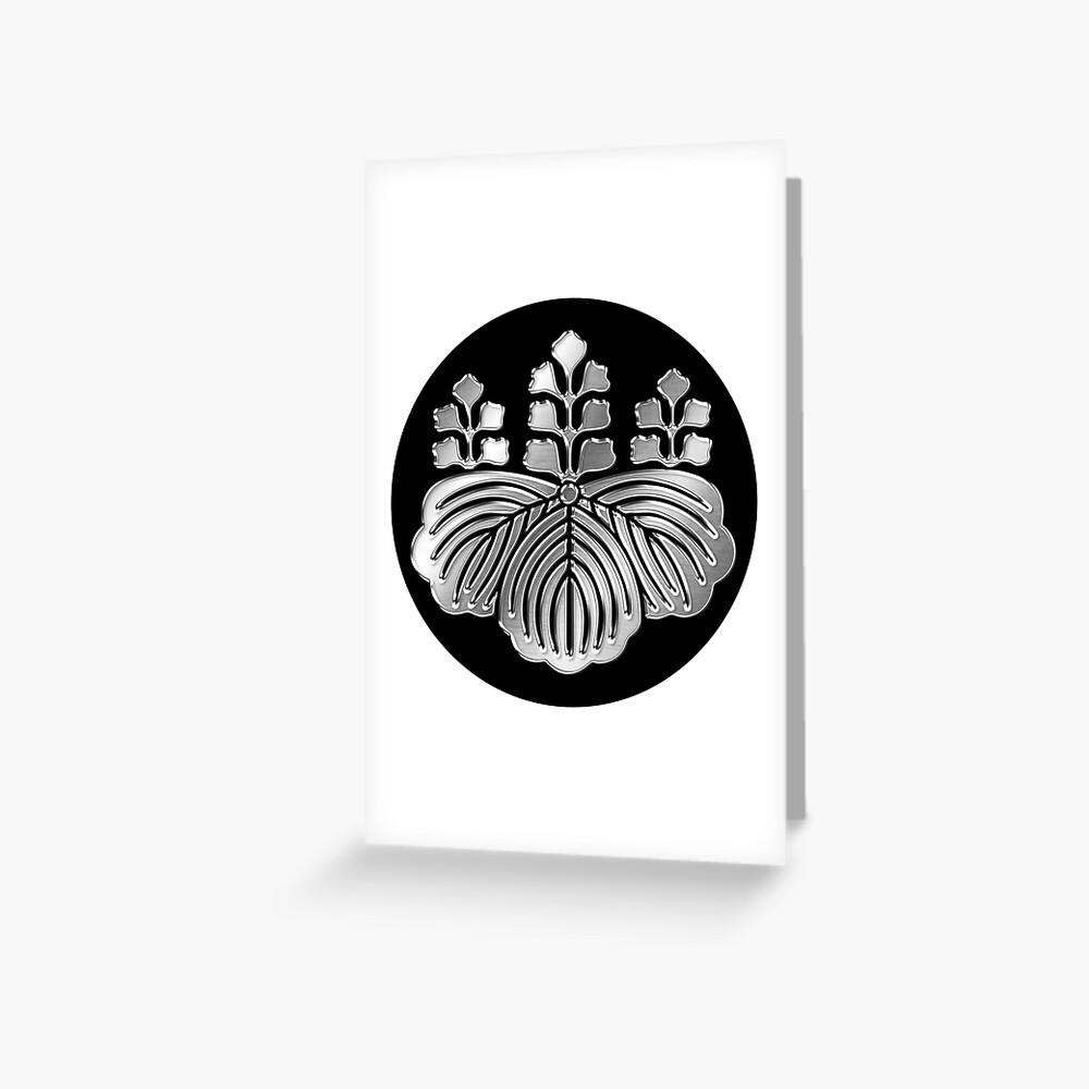 "Toyotomi Clan Kamon Silver Chrome" Greeting Card by Takeda-art | Redbubble