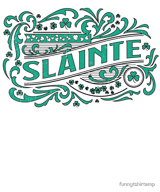 "Slainte Irish Gaelic Vintage Weathered Whiskey Label Design" by ...