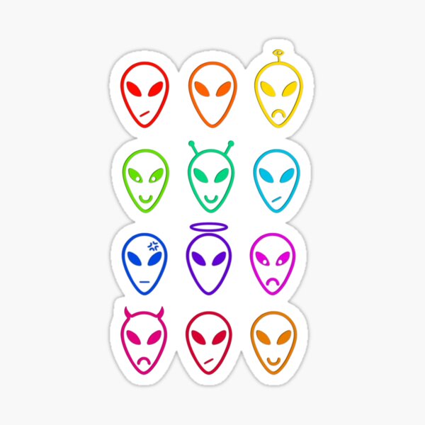 "alien emotions" Sticker by thesaturnking | Redbubble