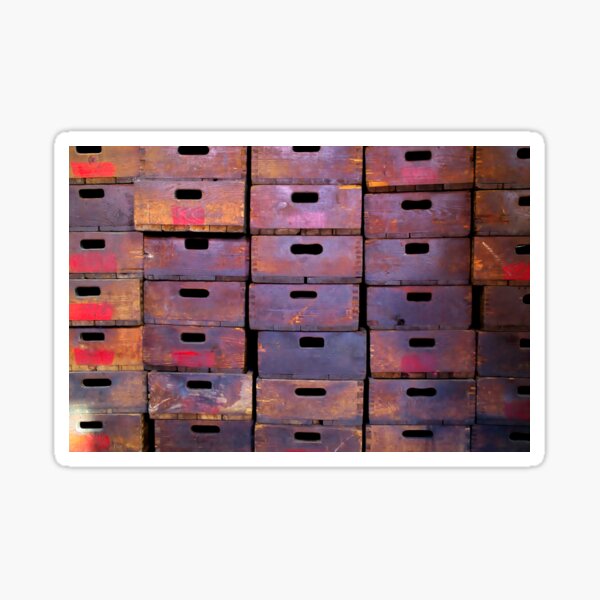 "Crates, boxes, boxes" Sticker by frankuffmann | Redbubble