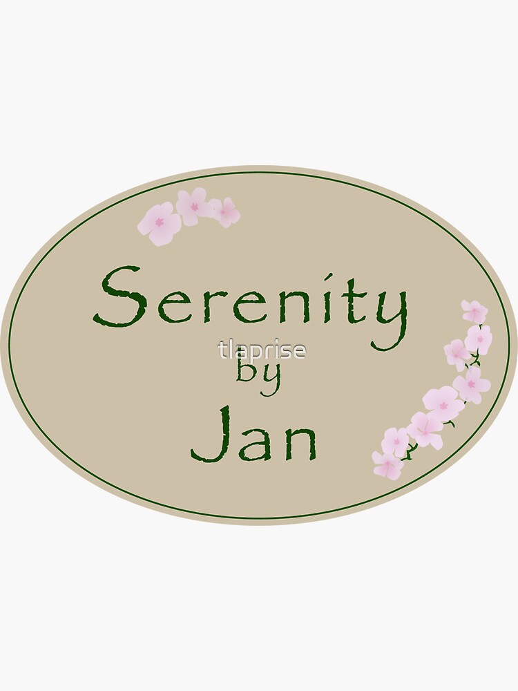"Serenity by Jan Candle Logo The Office TV Show" Sticker for Sale by ...