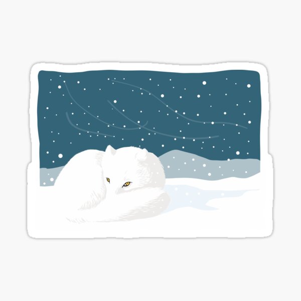 "White Fox" Sticker for Sale by TRouelle503 | Redbubble