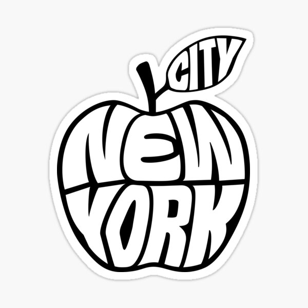 "New York City Big Apple USA Souvenir" Sticker for Sale by Peter Knoll ...