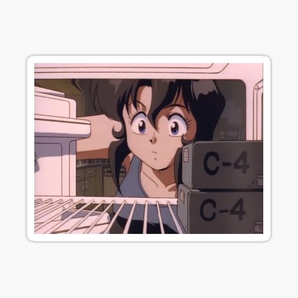 "Gunsmith cats c4 fridge" Sticker for Sale by RagsPete | Redbubble
