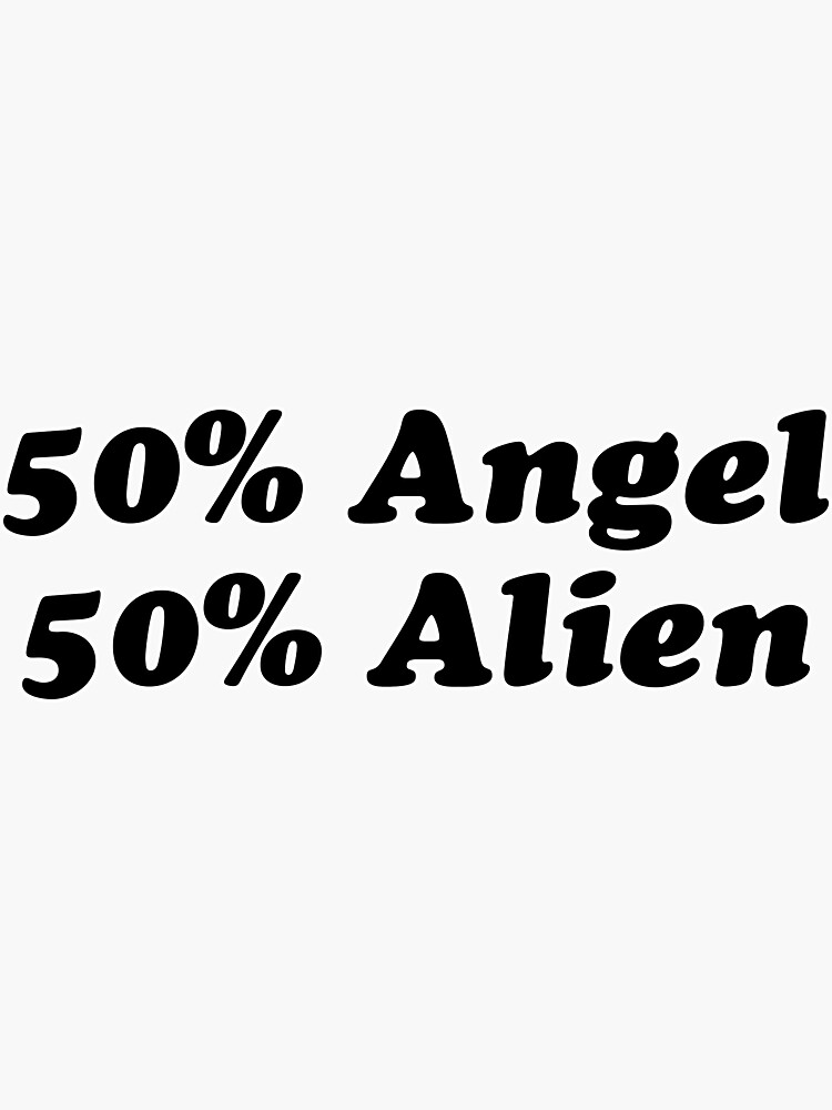 "50% Angel 50% Alien" Sticker for Sale by pd0009 | Redbubble