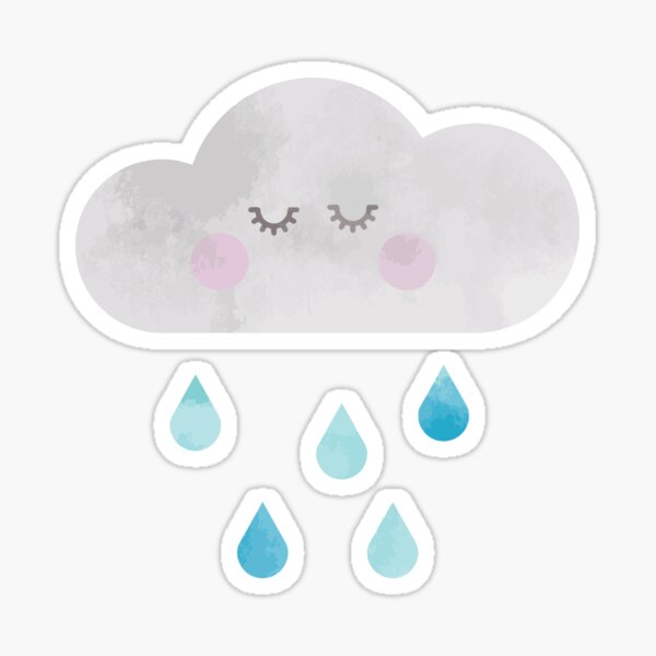 "Thunderstorm Rain Cloud" Sticker by Heatherandhare | Redbubble
