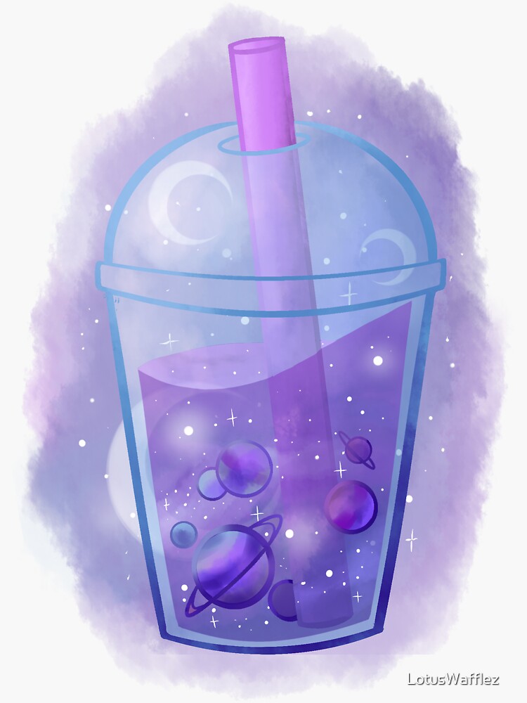"Bubble Tea Space" Sticker by LotusWafflez | Redbubble
