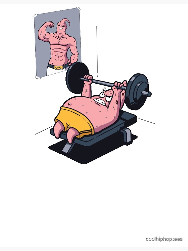 "Patrick Star Working Out Majin Buu DBZ T-Shirt" Poster for Sale by ...