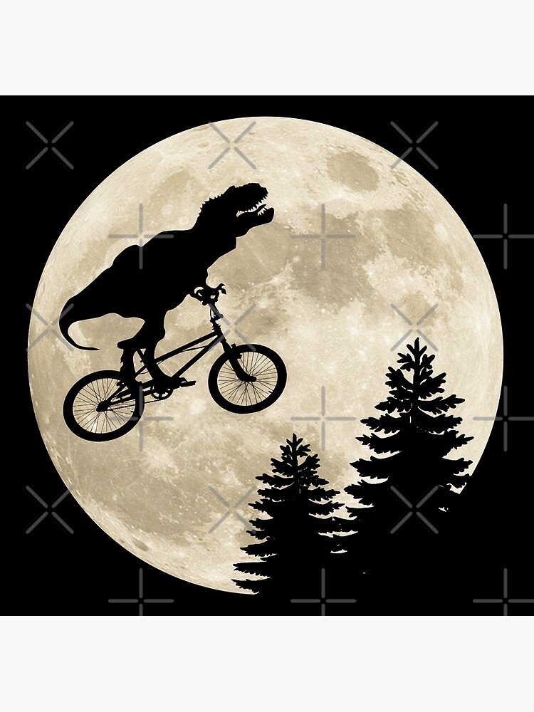 "T-Rex Flying Over The Moon" Poster for Sale by everything-shop | Redbubble