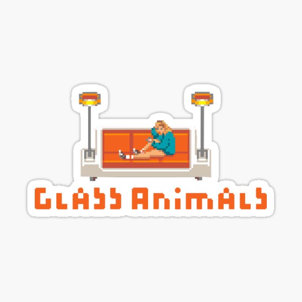 "GLASS ANIMALS" Sticker for Sale by darty22 | Redbubble