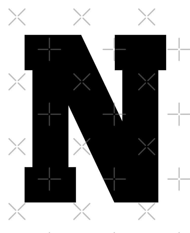 "Alphabet N (Uppercase letter n), Letter N" iPad Case & Skin for Sale ...