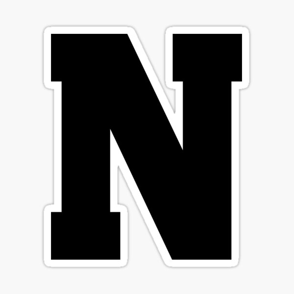 "Alphabet N (Uppercase letter n), Letter N" Sticker for Sale by Marwa ...