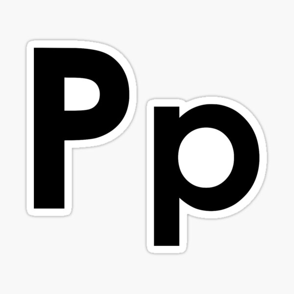 "The Letter P" Sticker by jess-levett | Redbubble
