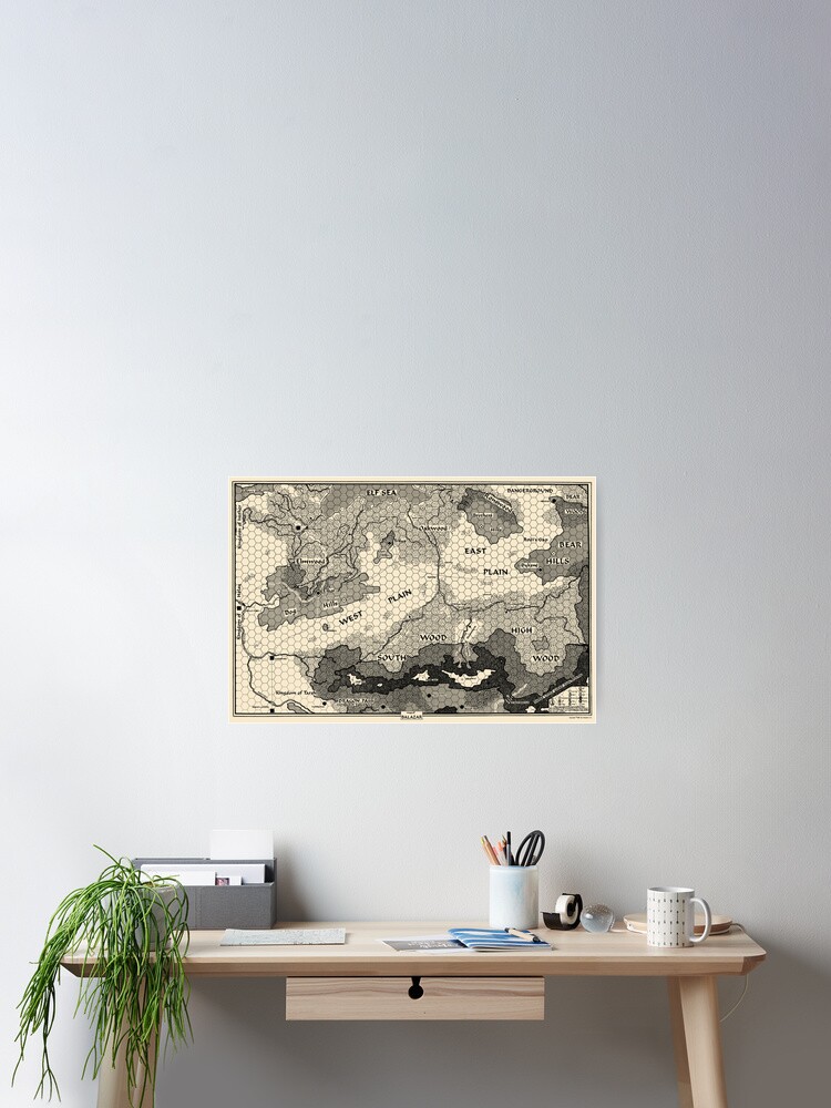 "Map of Balazar (Griffin Mountain)" Poster for Sale by Chaosium | Redbubble