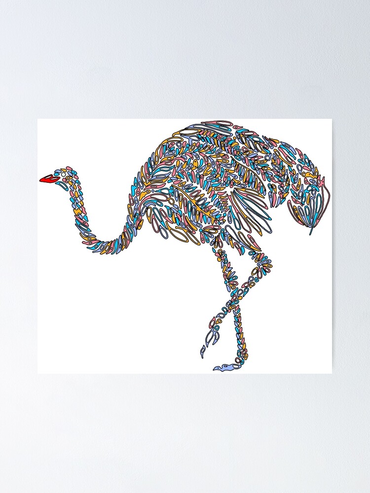 "Hand Drawn Australian Emu " Poster by JEFFSTAN | Redbubble