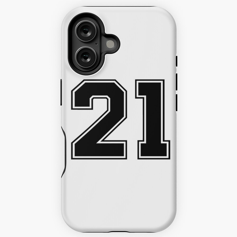 "21 American Football Classic Vintage Sport Jersey Number in black ...
