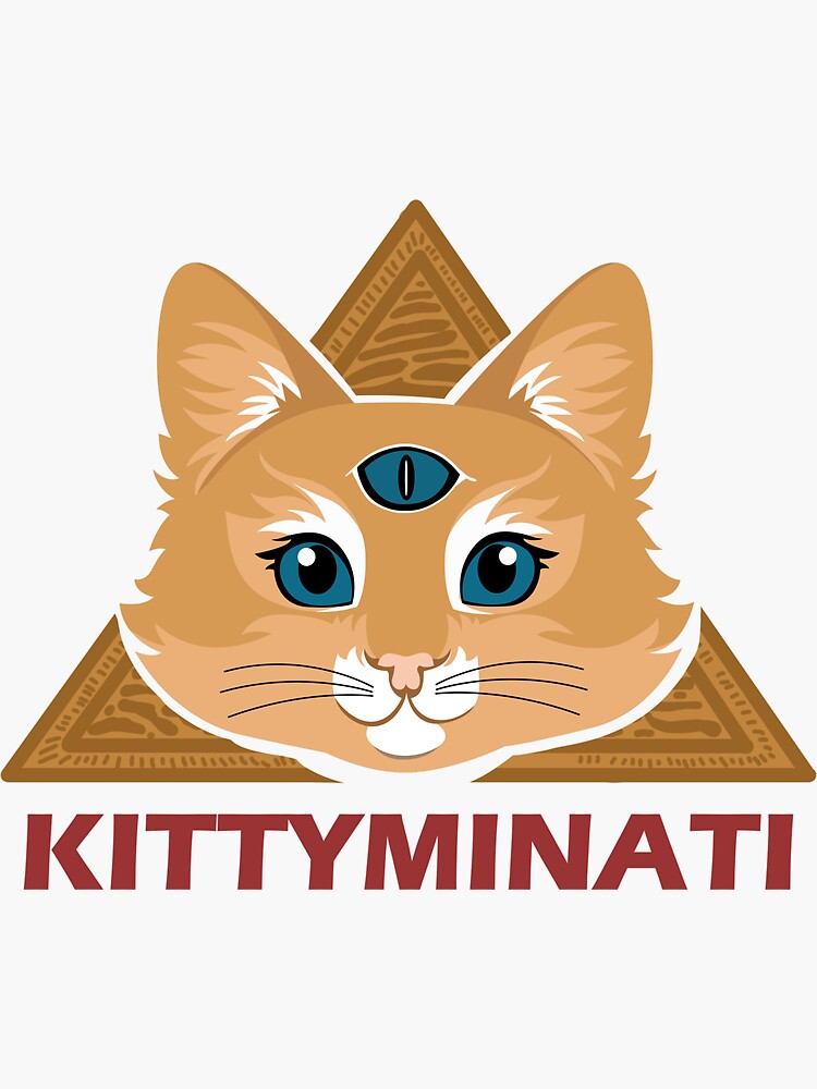 "Kittyminati - Killuminati" Sticker by hammermnn | Redbubble
