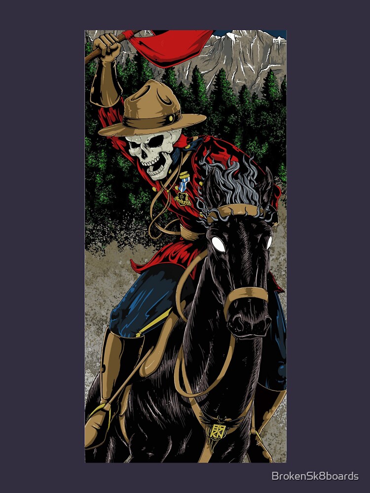 "Skeleton Mountie Riding demon horse" T-shirt for Sale by ...