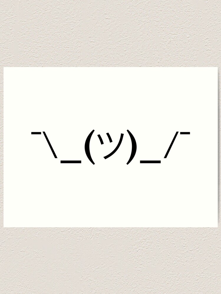 "*shrug* ASCII emoji" Art Print for Sale by fandemonium | Redbubble