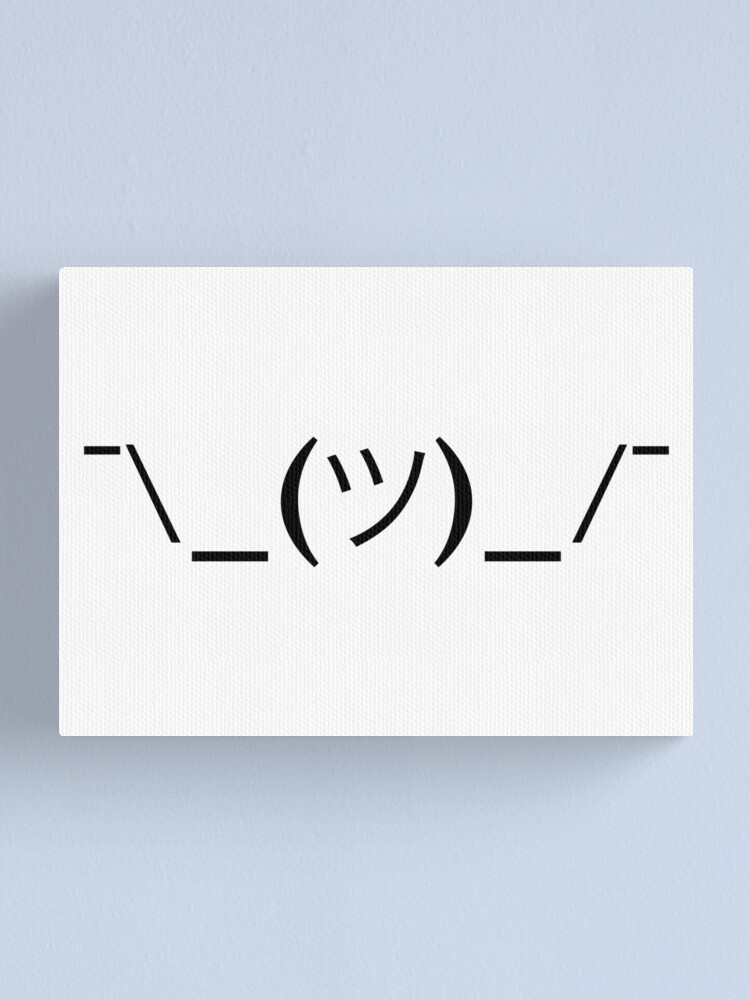 "*shrug* ASCII emoji" Canvas Print by fandemonium | Redbubble