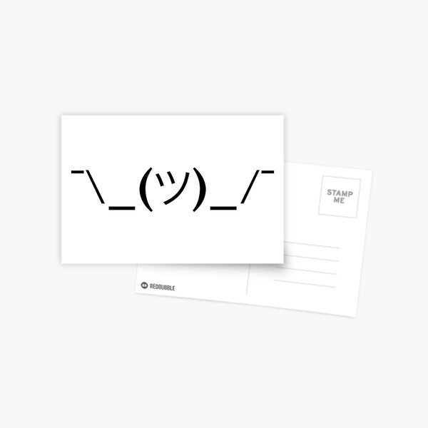 "*shrug* ASCII emoji" Postcard by fandemonium | Redbubble
