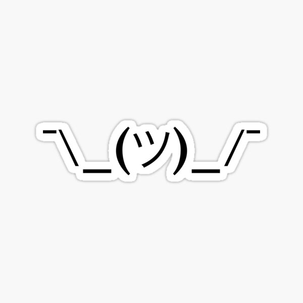 "*shrug* ASCII emoji" Sticker by fandemonium | Redbubble