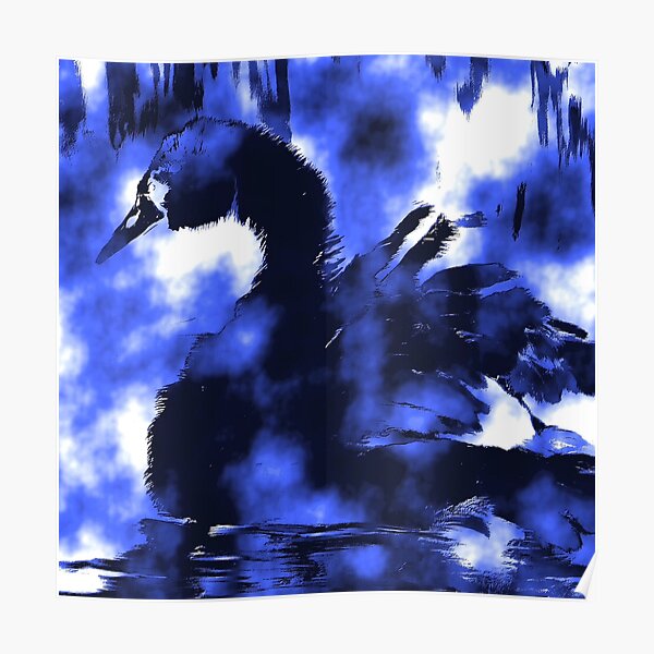 "Blue Swan Art" Poster for Sale by kjhart8 | Redbubble